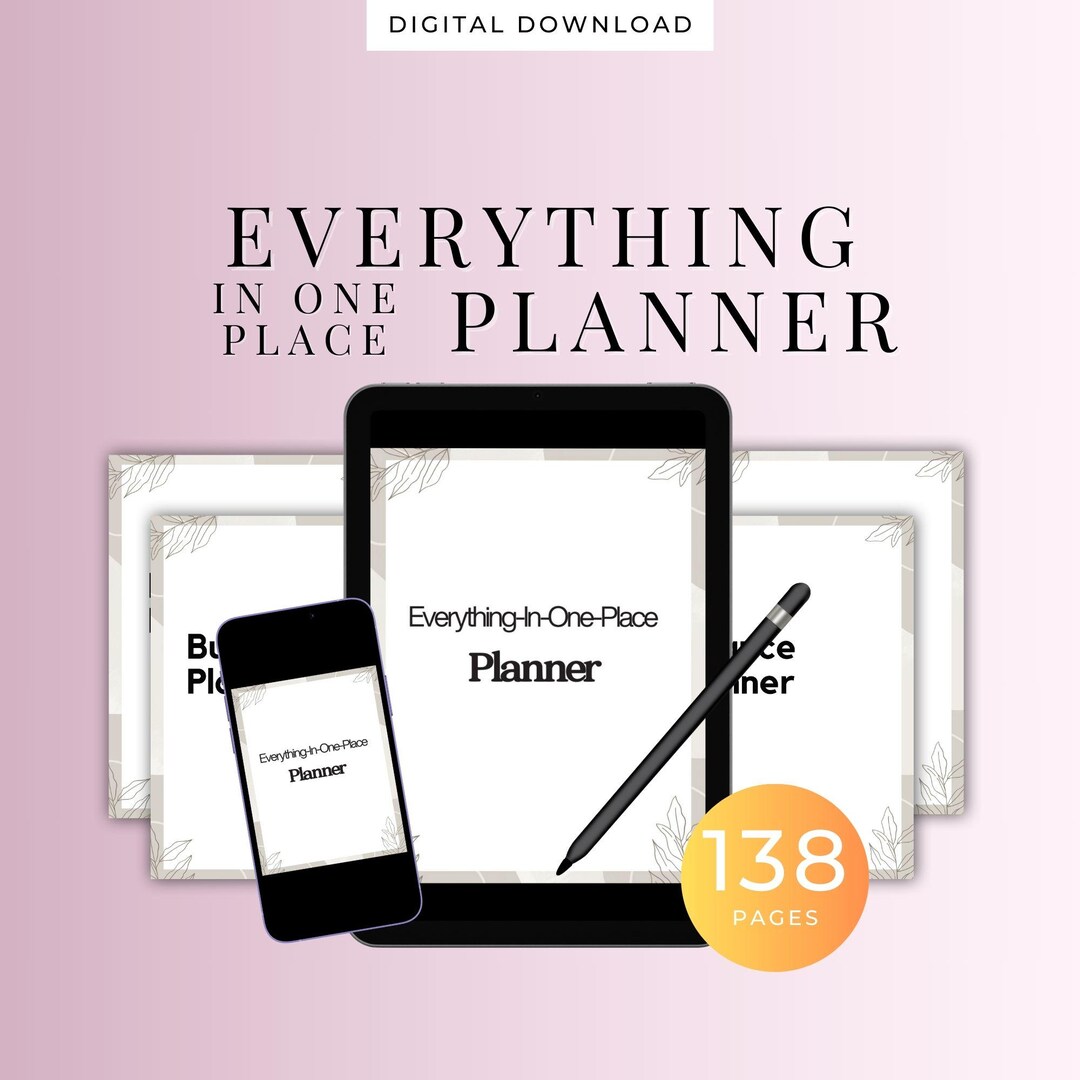 Everything in One Place Planner | All-in-one Organizer | Ultimate Life ...