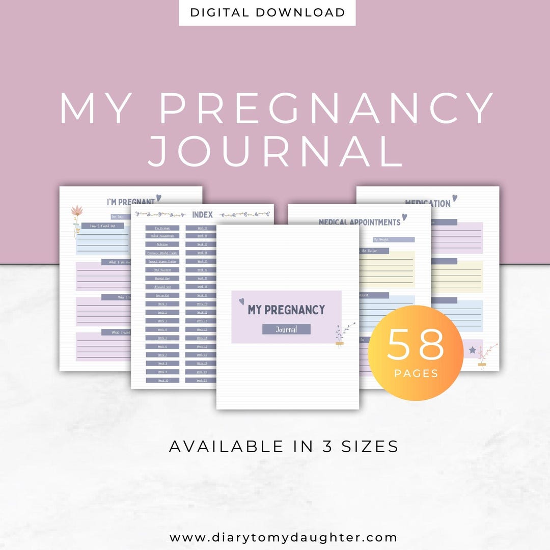 My Pregnancy Journal | Pregnancy Tracker Journal | Expecting Mom ...