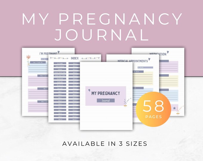 My Pregnancy Journal | Pregnancy Tracker Journal | Expecting Mom ...