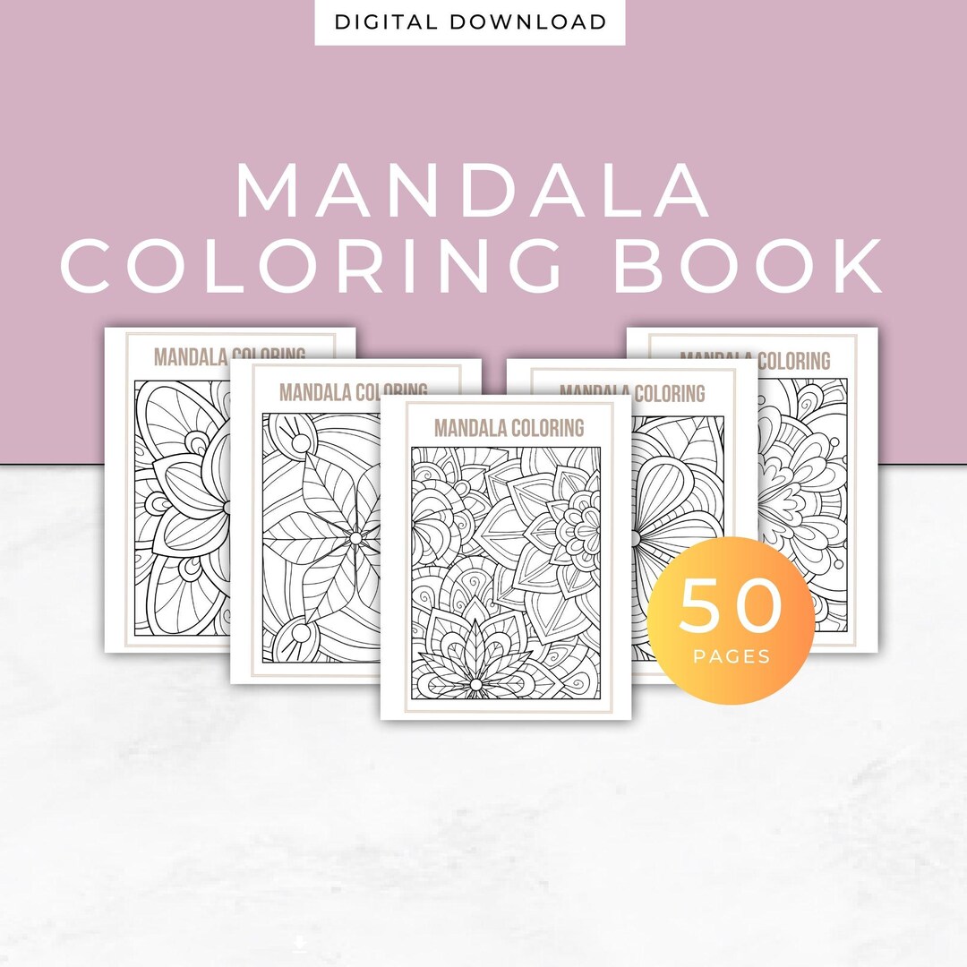 Mandala Coloring Book | Printable Mandala Art | Relaxation Coloring ...