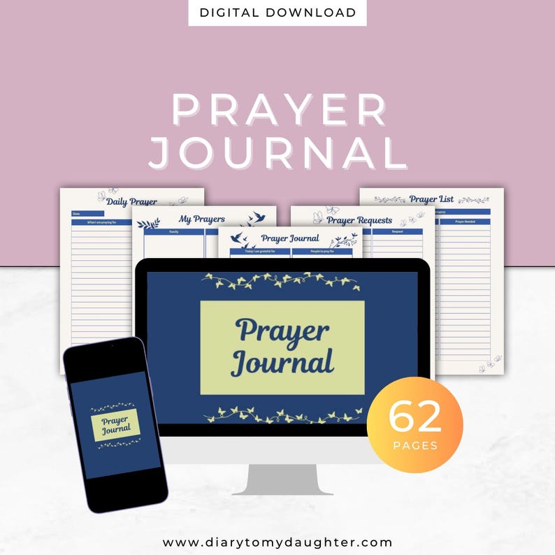 Prayer Journal | Guided Reflection and Devotion Book | Faith-focused ...