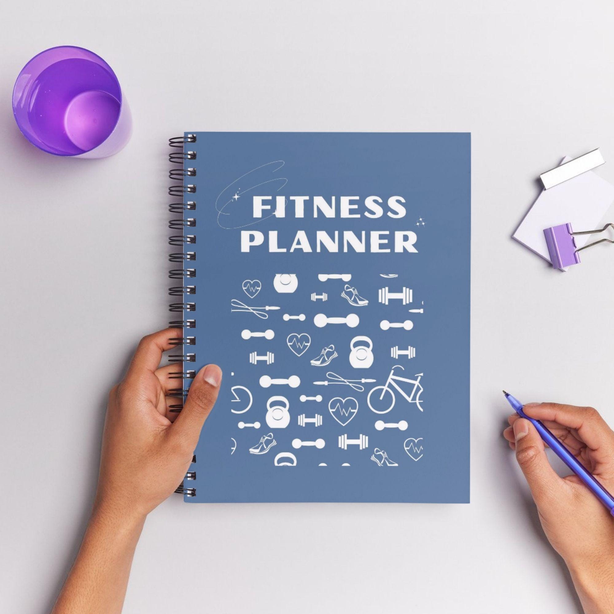 Fitness Planner | Workout Journal and Tracker | Health Goals Organizer ...