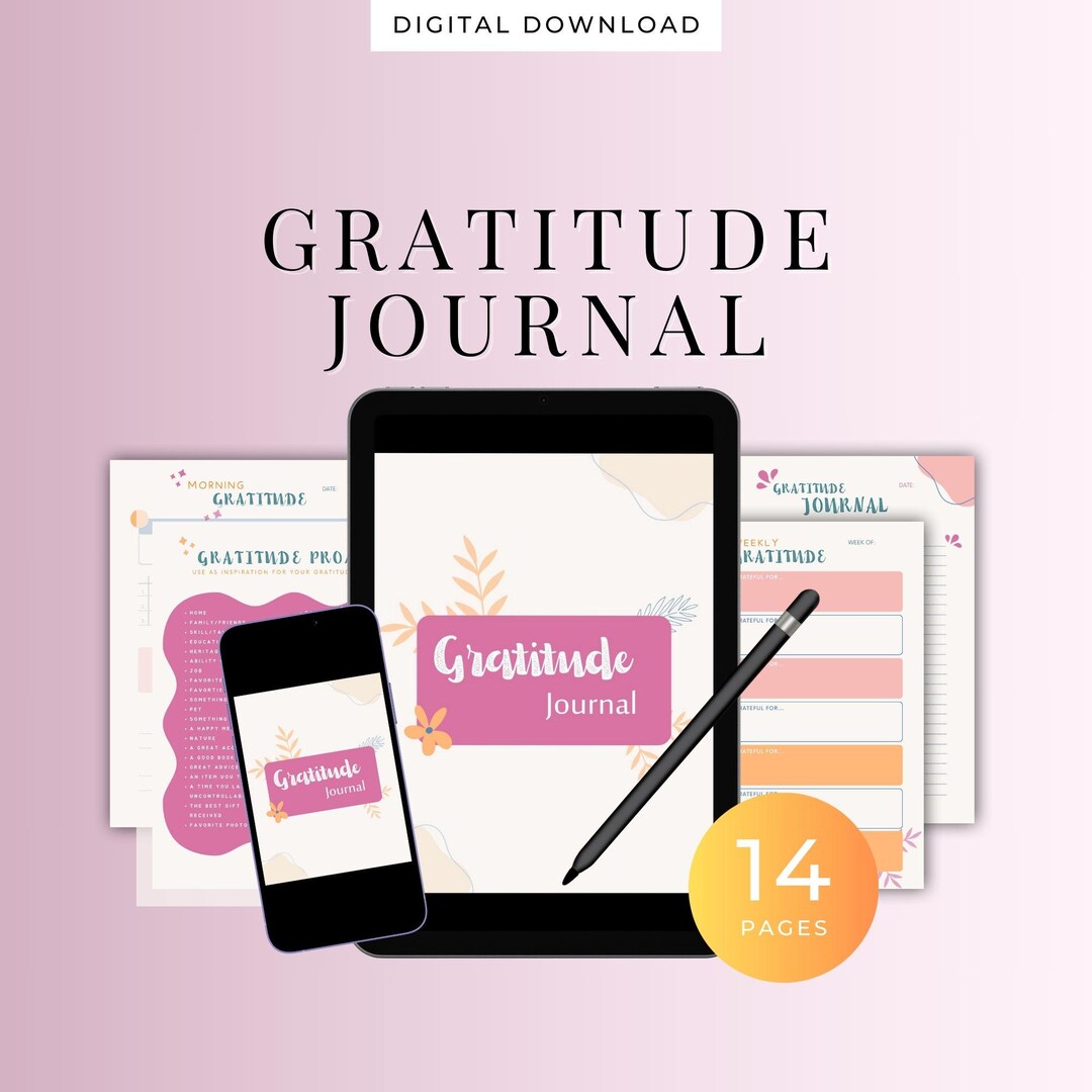Gratitude Journal | Thankfulness Diary | Daily Gratitude Log ...