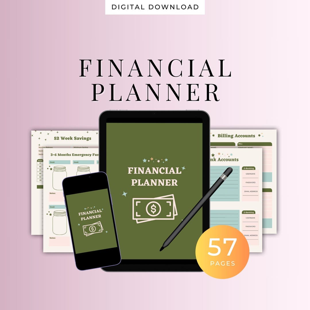 Financial Planner | Budgeting and Savings Organizer | Expense Tracker ...