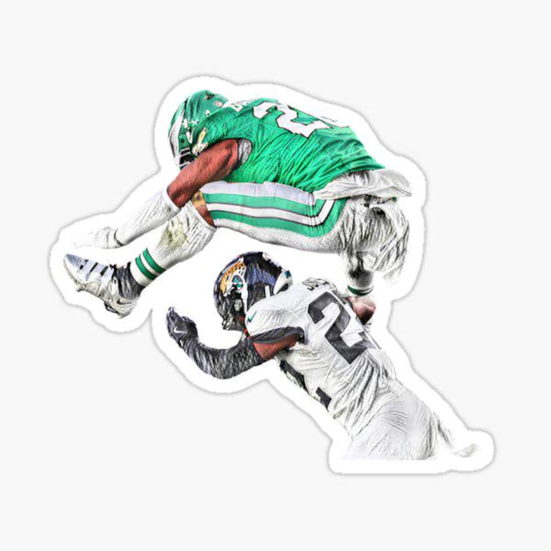Saquon Backwards Hurdle Leap Funny Sticker Decal Philly 4" Glossy Jump ...