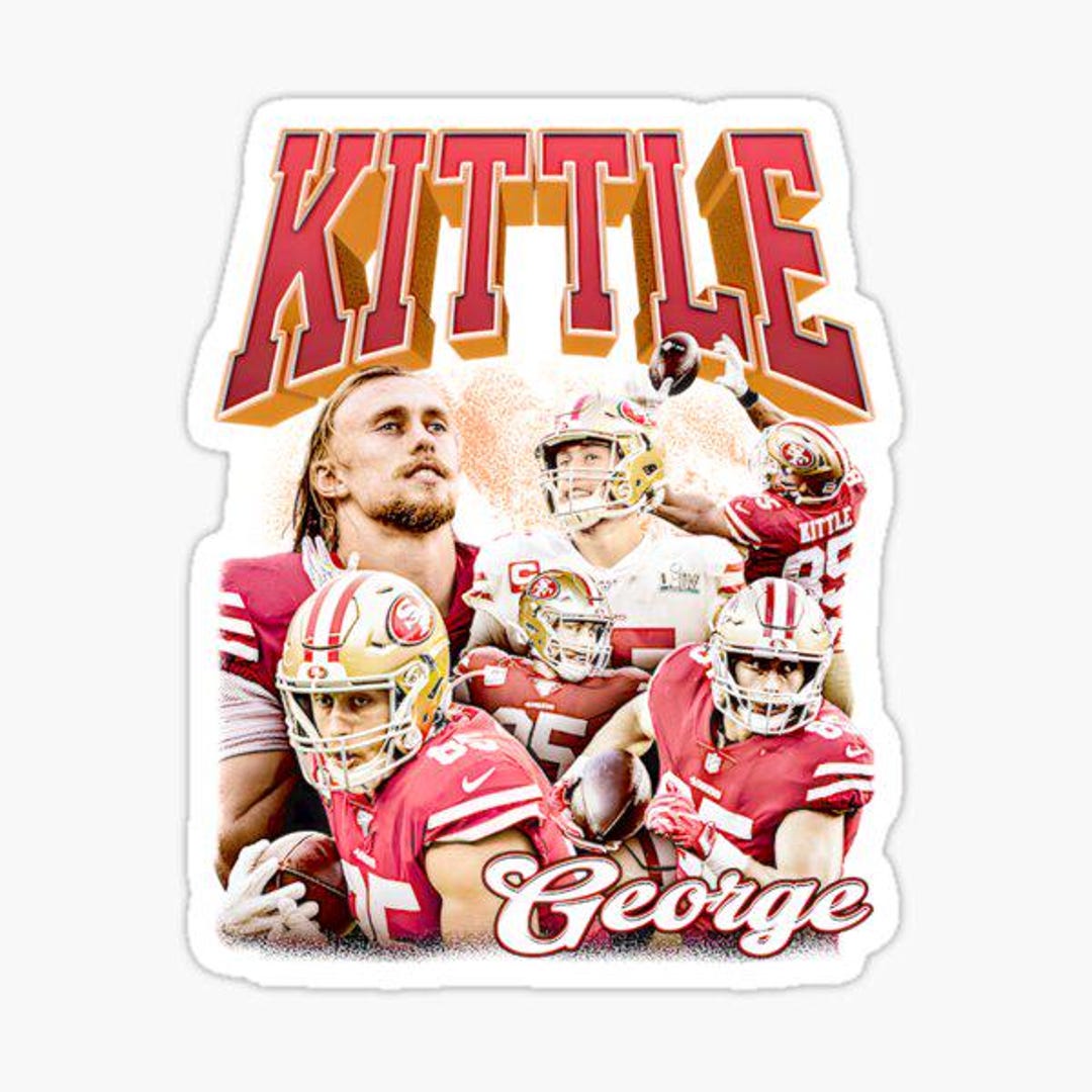 George Kittle Retro Style Funny Sticker Decal Niners San Fran 4" Glossy ...