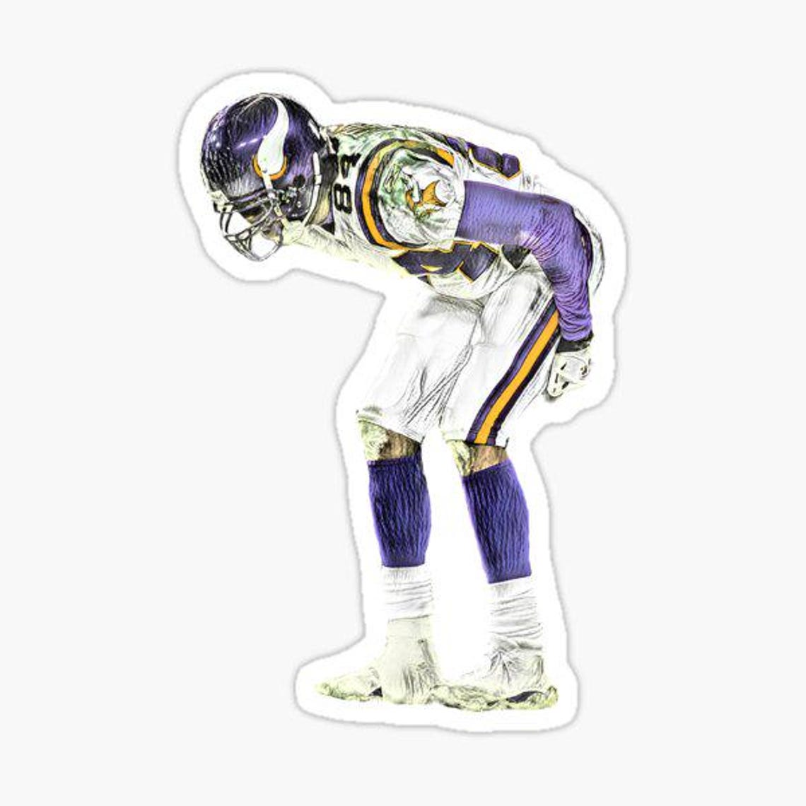 Randy Moss Mooning Retro Style Funny Sticker Decal 2000's Vikings 4 ...