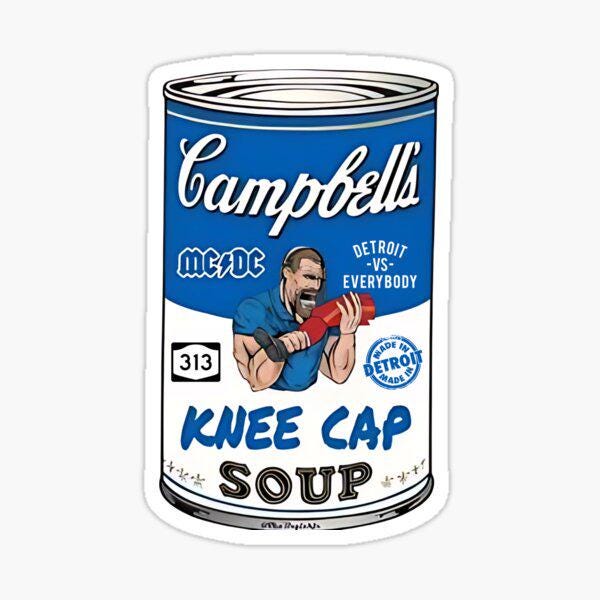 Dan Campbell Knee Cap Soup Coach Detroit Funny Sticker Decal 4" Glossy ...