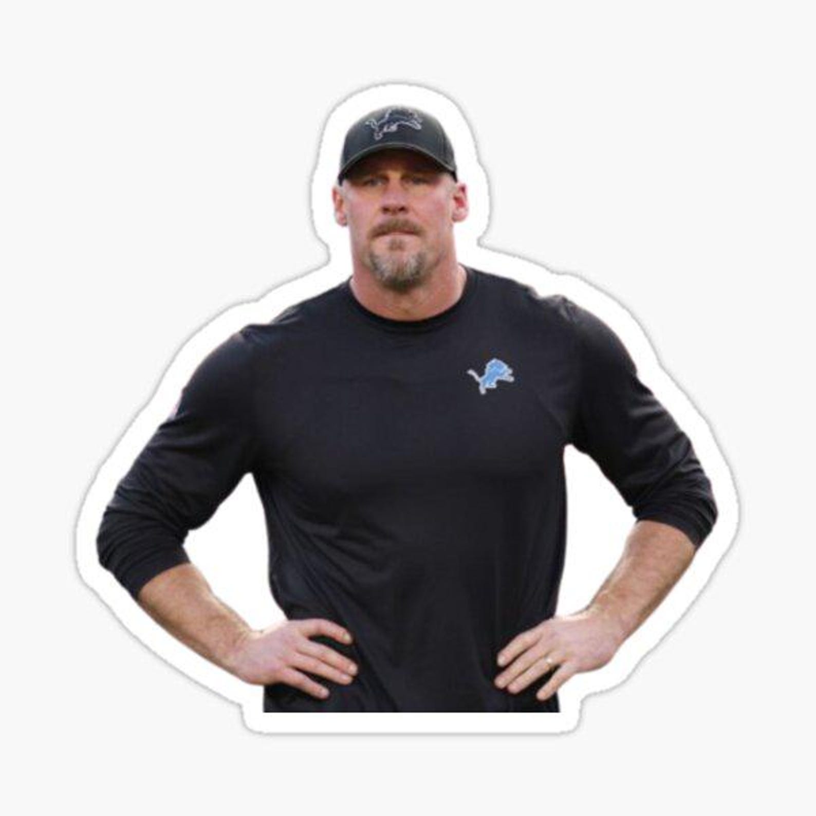 Dan Campbell Coach Detroit Funny Sticker Decal 4" Glossy Lions Grit - Etsy
