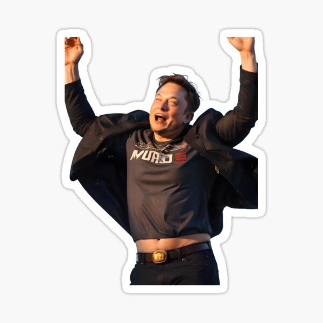 Elon Jump at Rally Funny Sticker Decal Fun 2024 Fun 4" Trump Event Musk ...