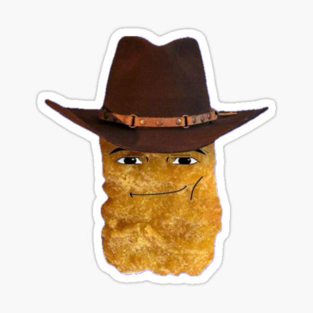 Nugget Man Funny Cowboy Nugget Sticker Decal Funny Decal 4" Kids - Etsy