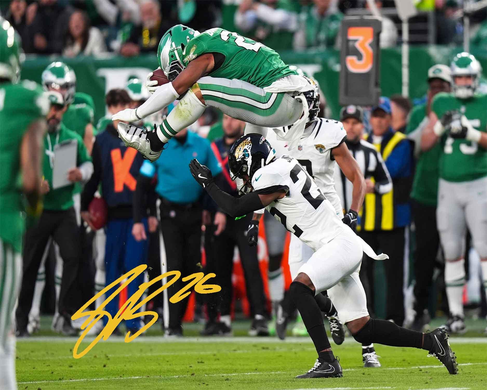 Saquon Barkley Backwards Hurdle 8x10 11x14 18x24 Photo Reprint Auto ...