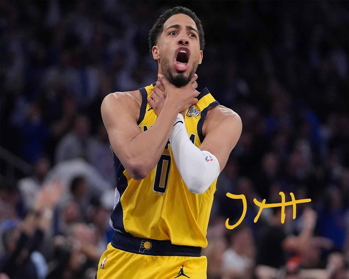 Tyrese Haliburton Hali Choke Glossy Signed Reprint 11x14 Indy Poster ...