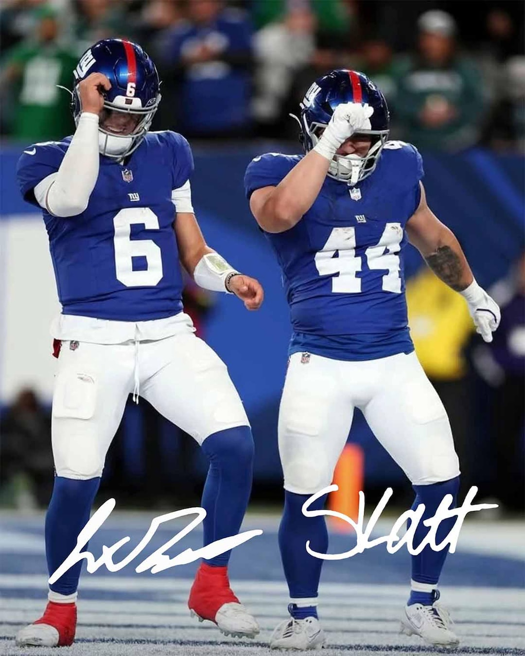 Jaxson Dart Cam Skattebo Dance New York Photo Signed Reprint 8x10 11x14 ...