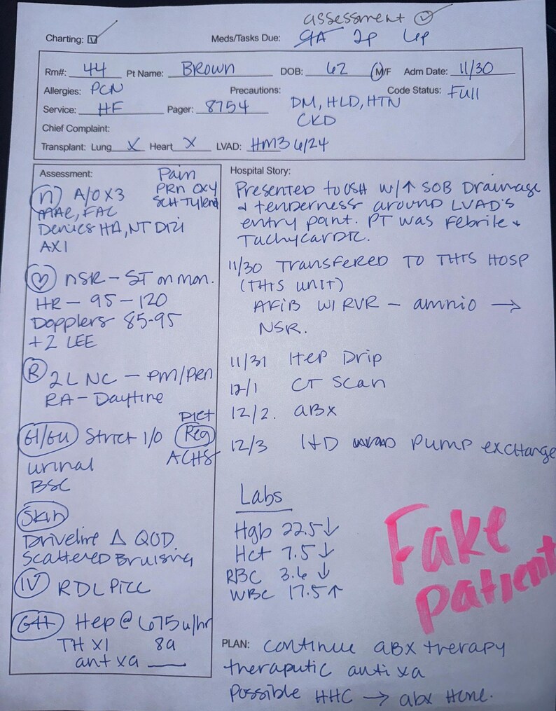 Printable Nurse Handoff Report Sheet | Patient Care Organizer for Shift ...