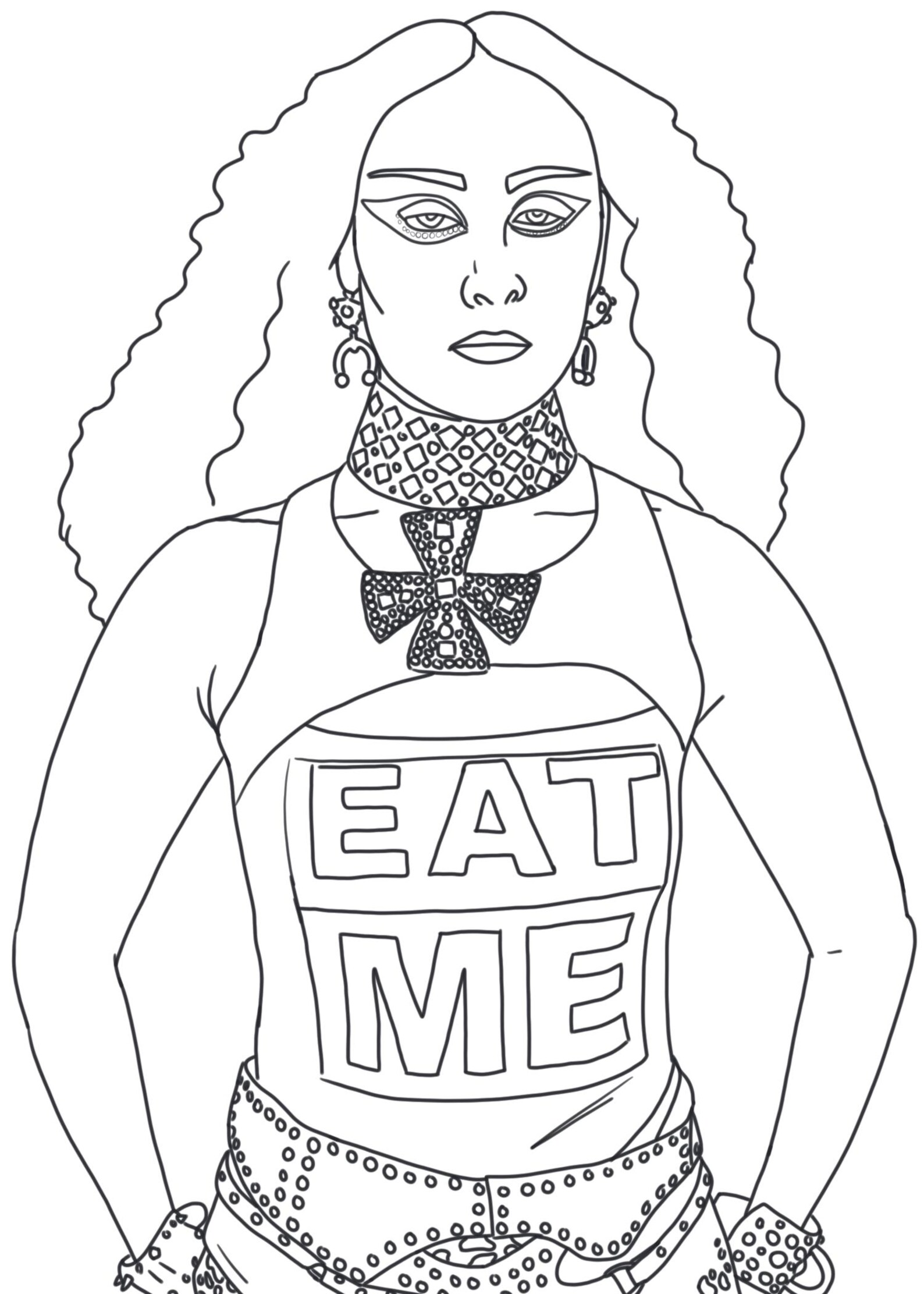 Chappell Roan Midwest Princess Inspired Coloring Sheet Printable Packet ...