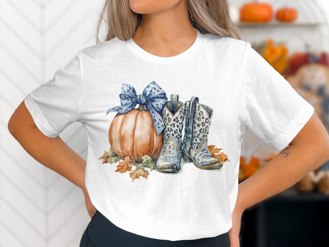 Autumn Png, Fall Western Pumpkin Png, Fall Sublimation, Fall Png ...