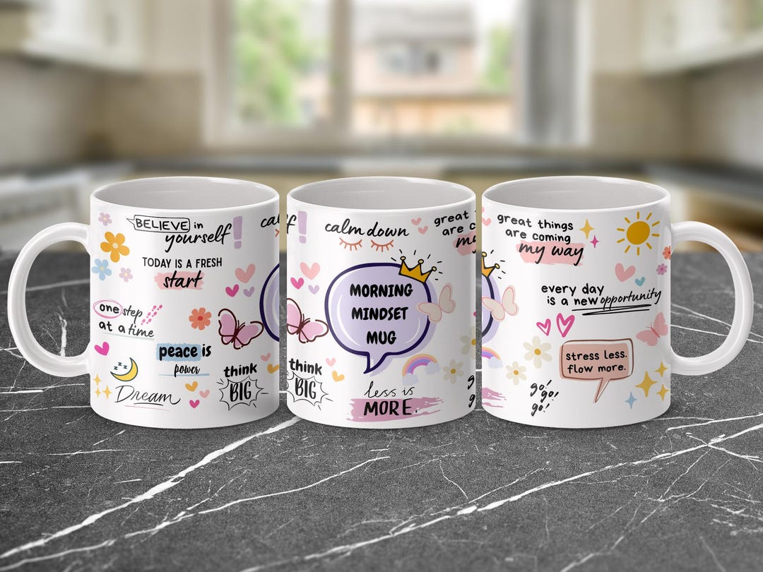 Motivation Mug Wrap, Me Time Mug Png, Affirmation Mug Png, Affirmation ...