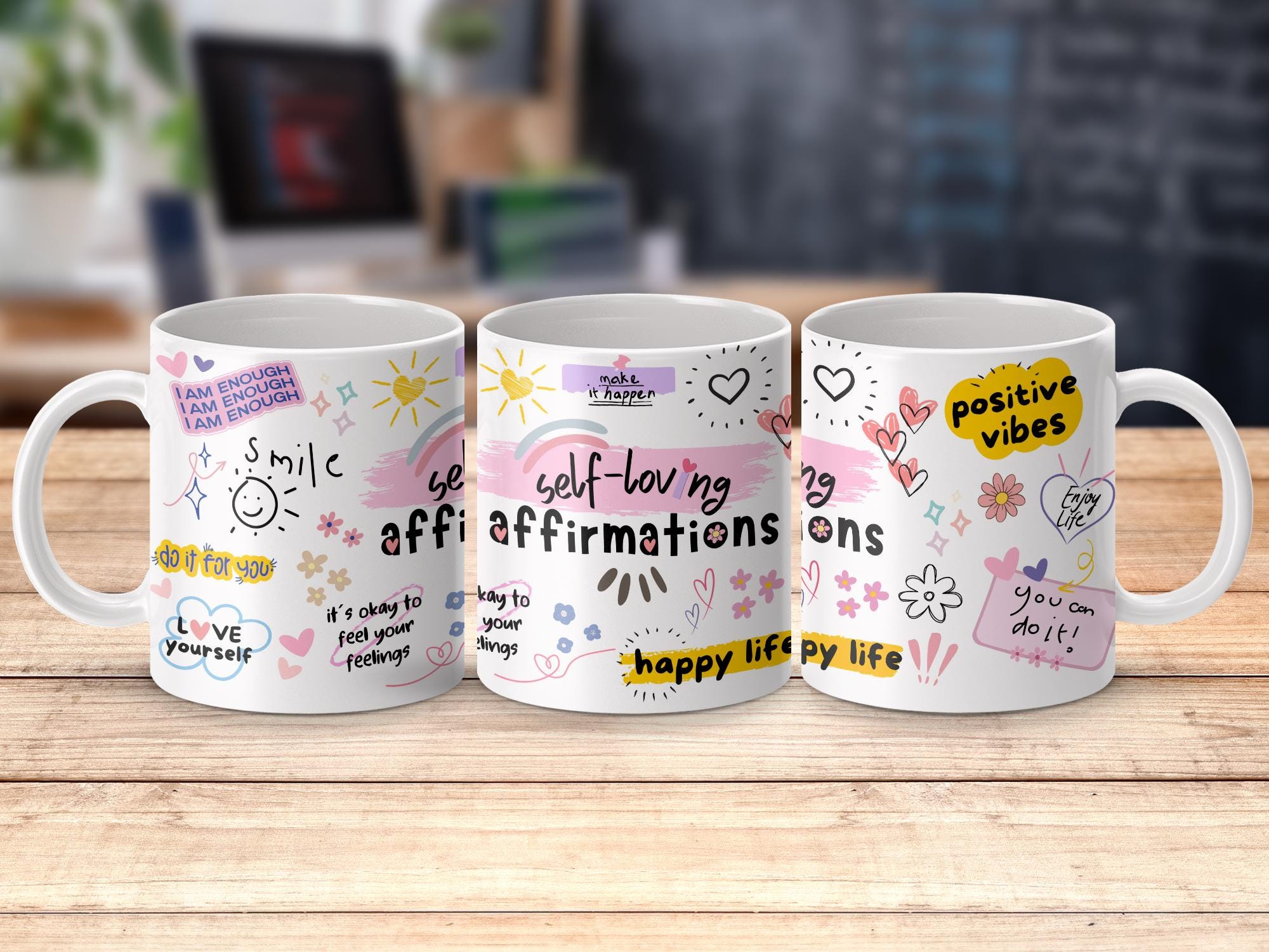 Motivation Mug Wrap, Affirmation Mug Png, Affirmation Png, Self Love ...