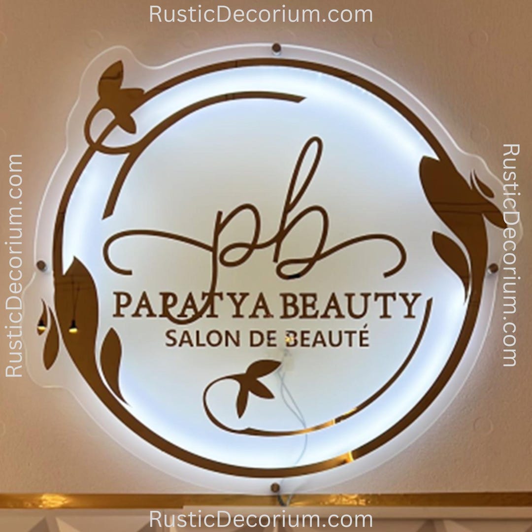 Custom Acrylic Backlit Logo Sign Illuminated Clear Acrylic Wall Sign ...