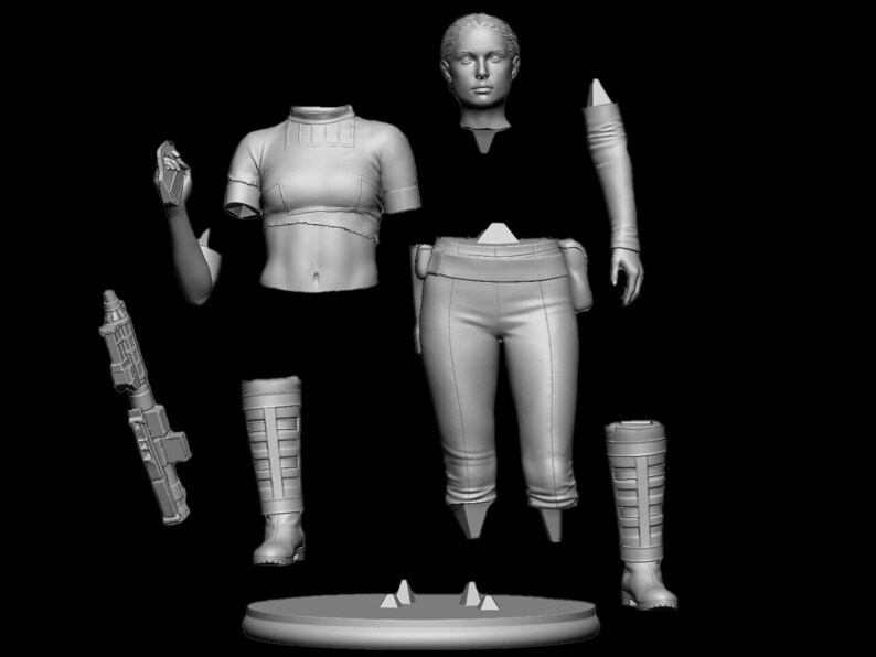 Padme Amidala High Quality Ready to Print Stl File Game Figure ...