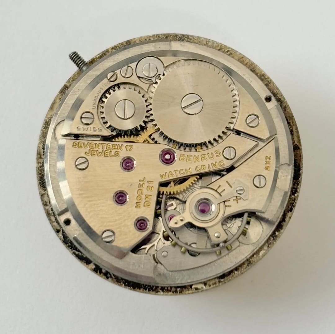 Benrus Caliber DN21 Watch Parts Movement Balance Fork Spring Bridge - Etsy