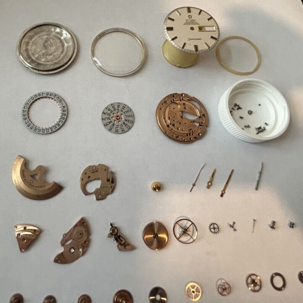 Omega Cal 751 Parts Movement Balance Fork Wheel Spring Bridge Watch ...