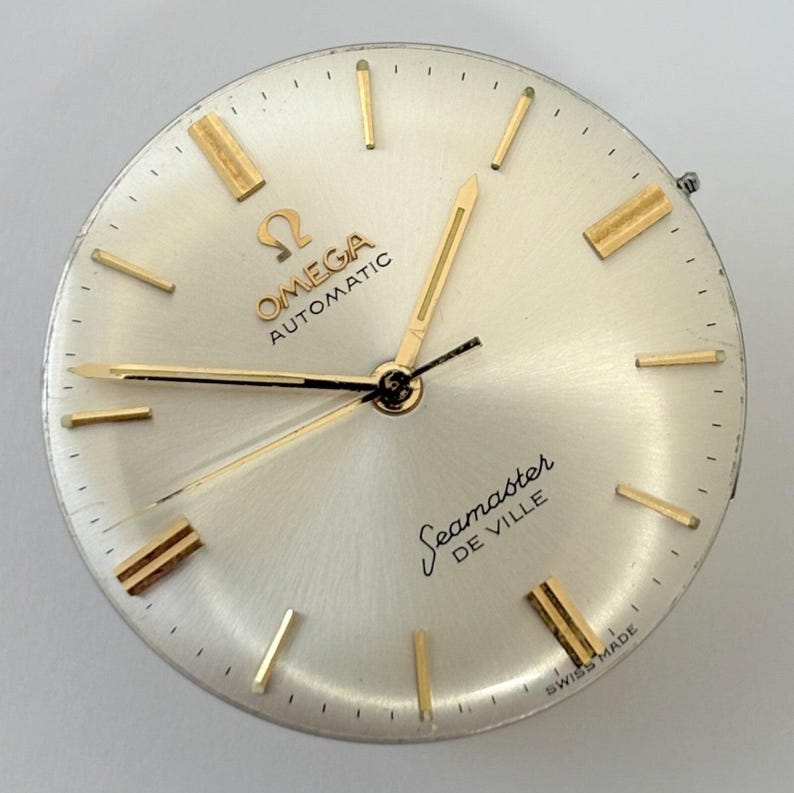 Omega Cal 550 Watch Movement Parts Dial Balance Spring Plate Fork Wheel ...