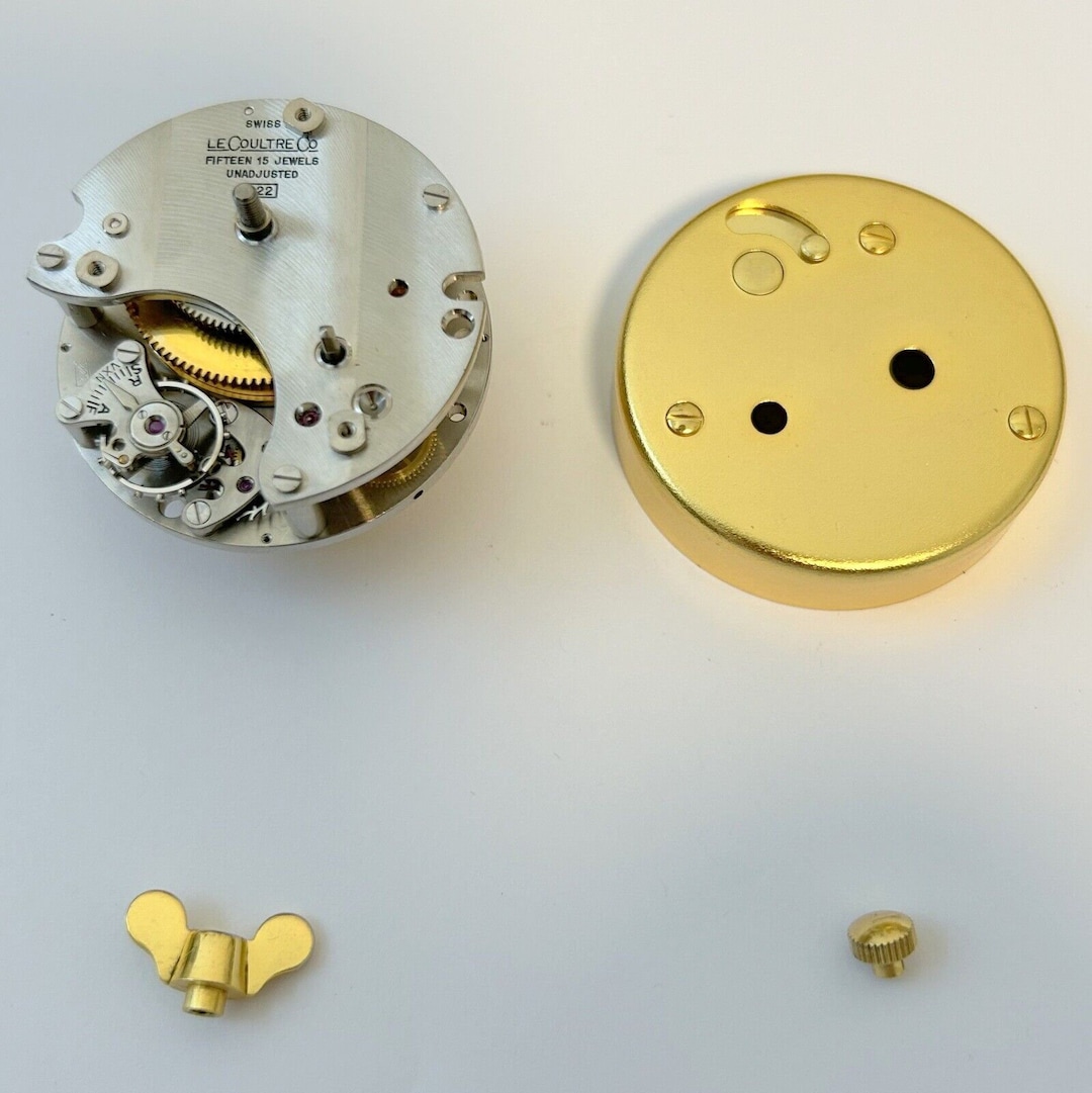 Jaeger Lecoultre Cal 222 Clock Movement for Parts Balance Fork Key Knob ...