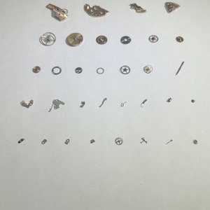 Omega 551 Watch Parts Movement Balance Fork Wheels Springs Bridge 550 ...