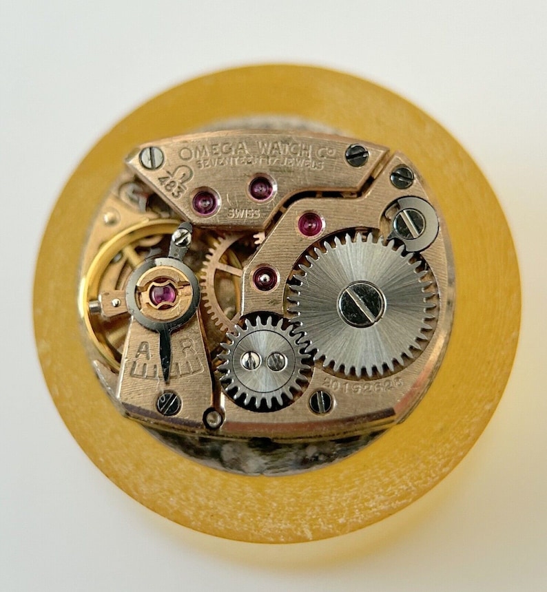 Omega Cal 483 Watch Movement Parts Balance Fork Spring Bridge Barrel ...