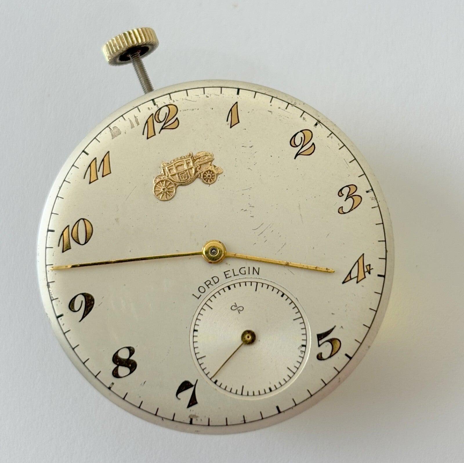 Elgin Cal 543 Pocket Watch Part Movement Balance Fork Spring Bridge ...