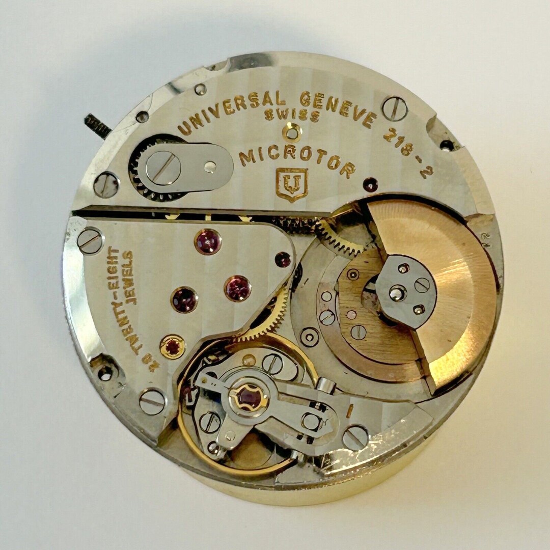 Universal Geneve Polerouter Cal 218-2 Watch Parts Movement Balance Fork ...