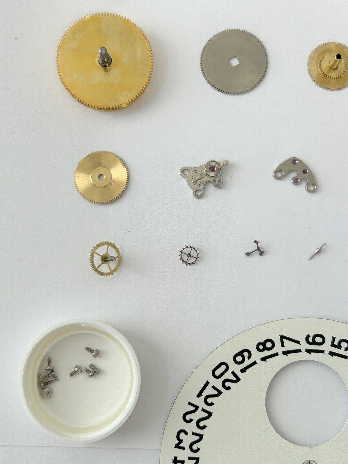 Jaeger Lecoultre Cal 228 Clock Movement for Parts Balance Fork Key Knob ...