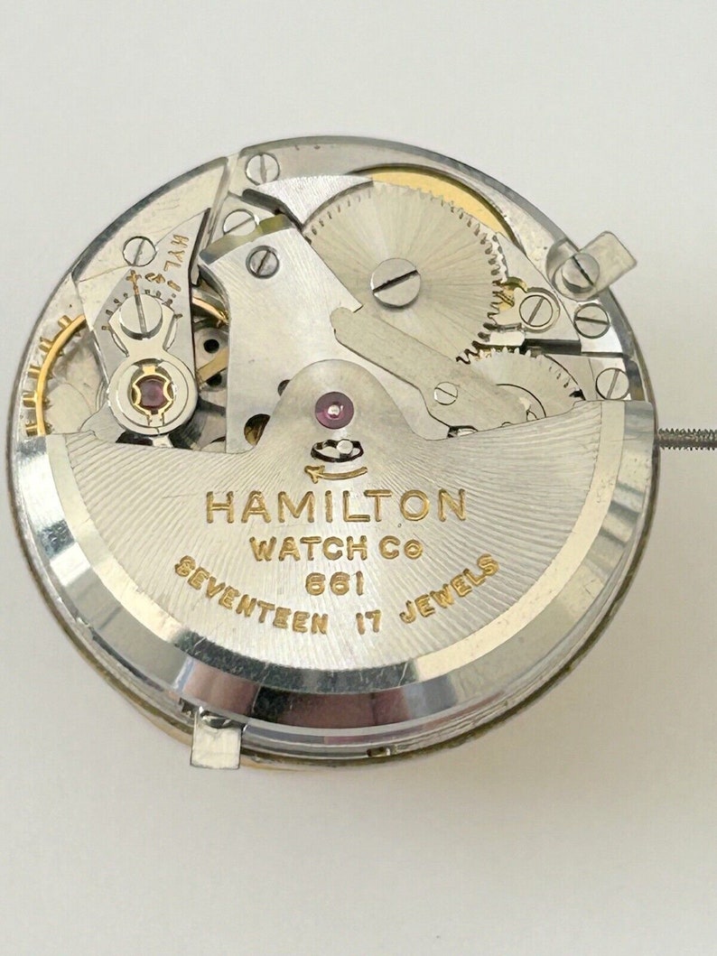 Hamilton Cal 661 Watch Parts Movement Balance Fork Spring Bridge Dial ...