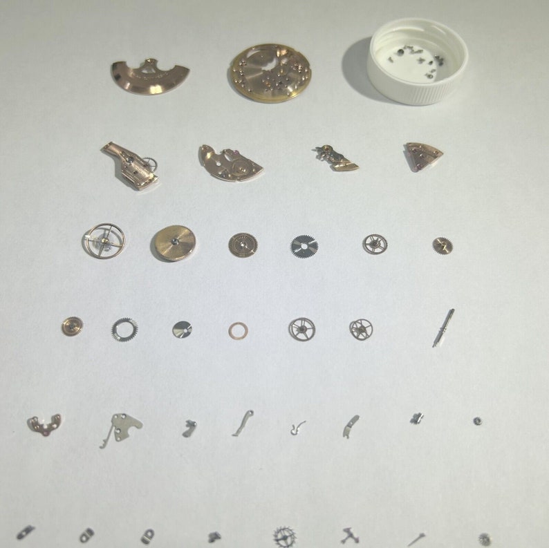 Omega 551 Watch Parts Movement Balance Fork Wheels Springs Bridge 550 ...