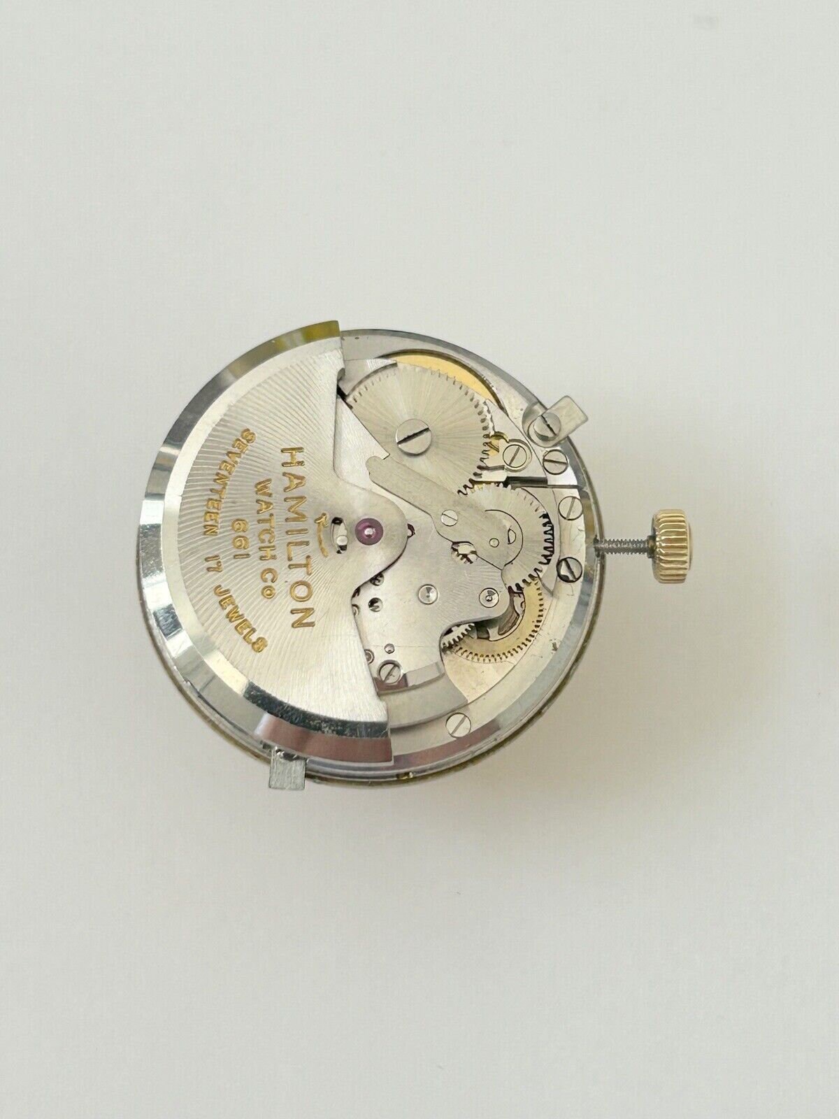 Hamilton Cal 661 Watch Parts Movement Balance Fork Spring Bridge Dial ...