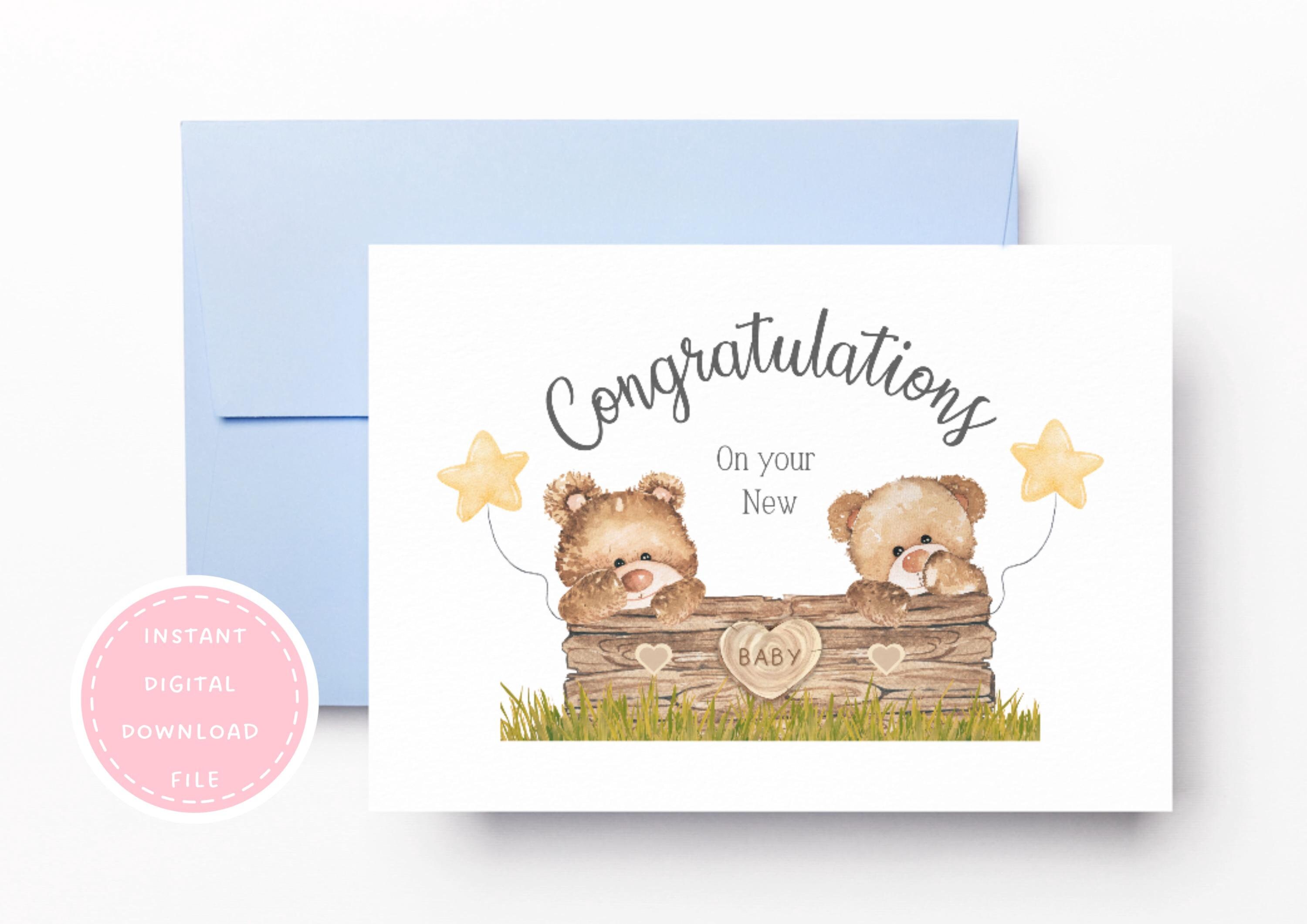 Congratulations on Your New Baby Printable Card | New Baby Digital ...