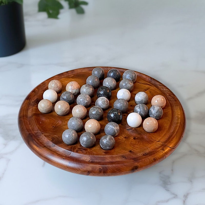 Wood Solitaire Game - Etsy