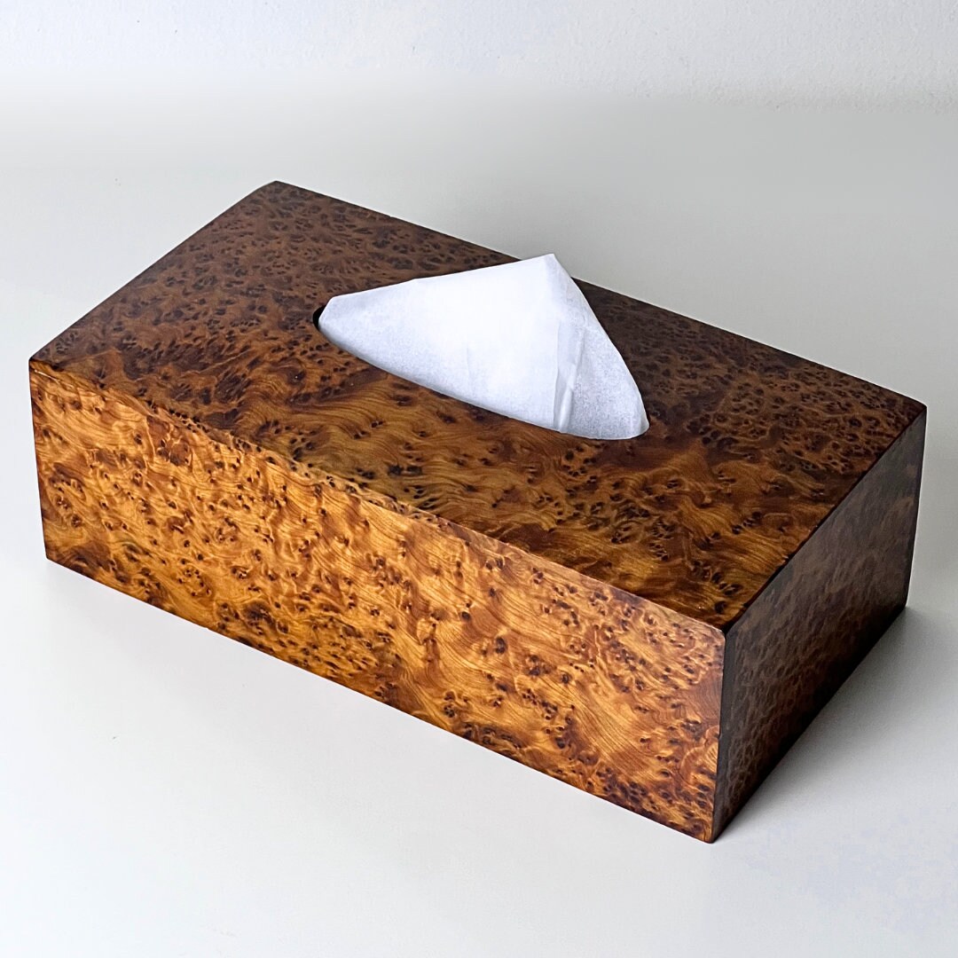 Luxury Handmade Thuya Wood Tissue Box With Secret Compartment Moroccan ...