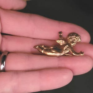 Antique Sterling Silver Cherub Pin or Brooch Renaissance Revival ...