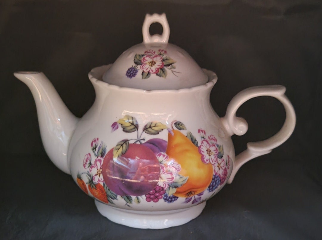 Vintage Pear Apple/fruit Tea Pot China - Etsy