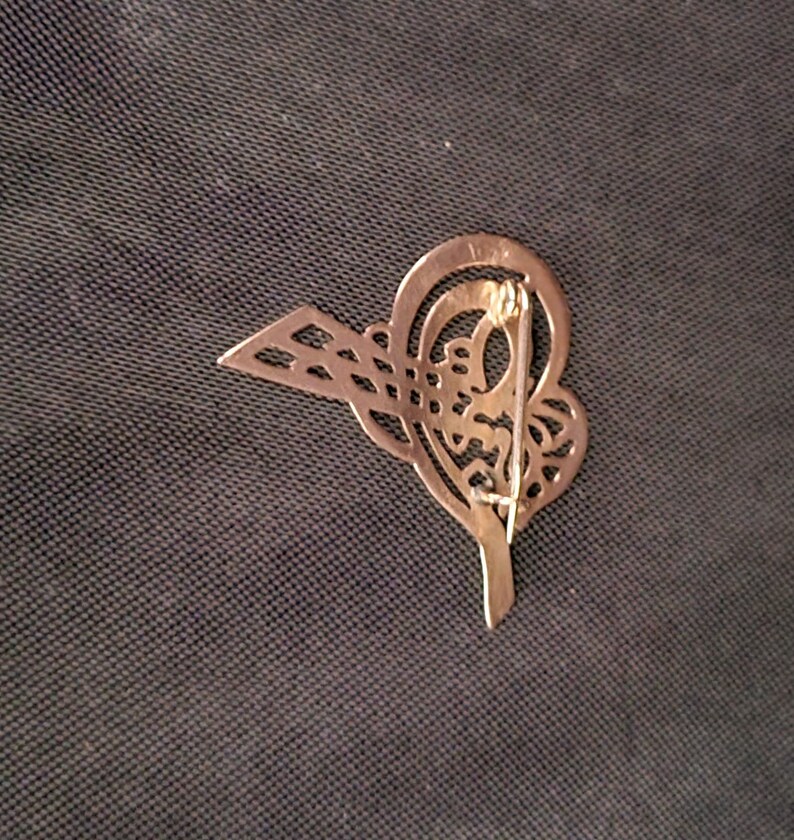 Antique Ottoman Royal Sultan Tughra Turkish Royalty Brooch Pin 14 K ...