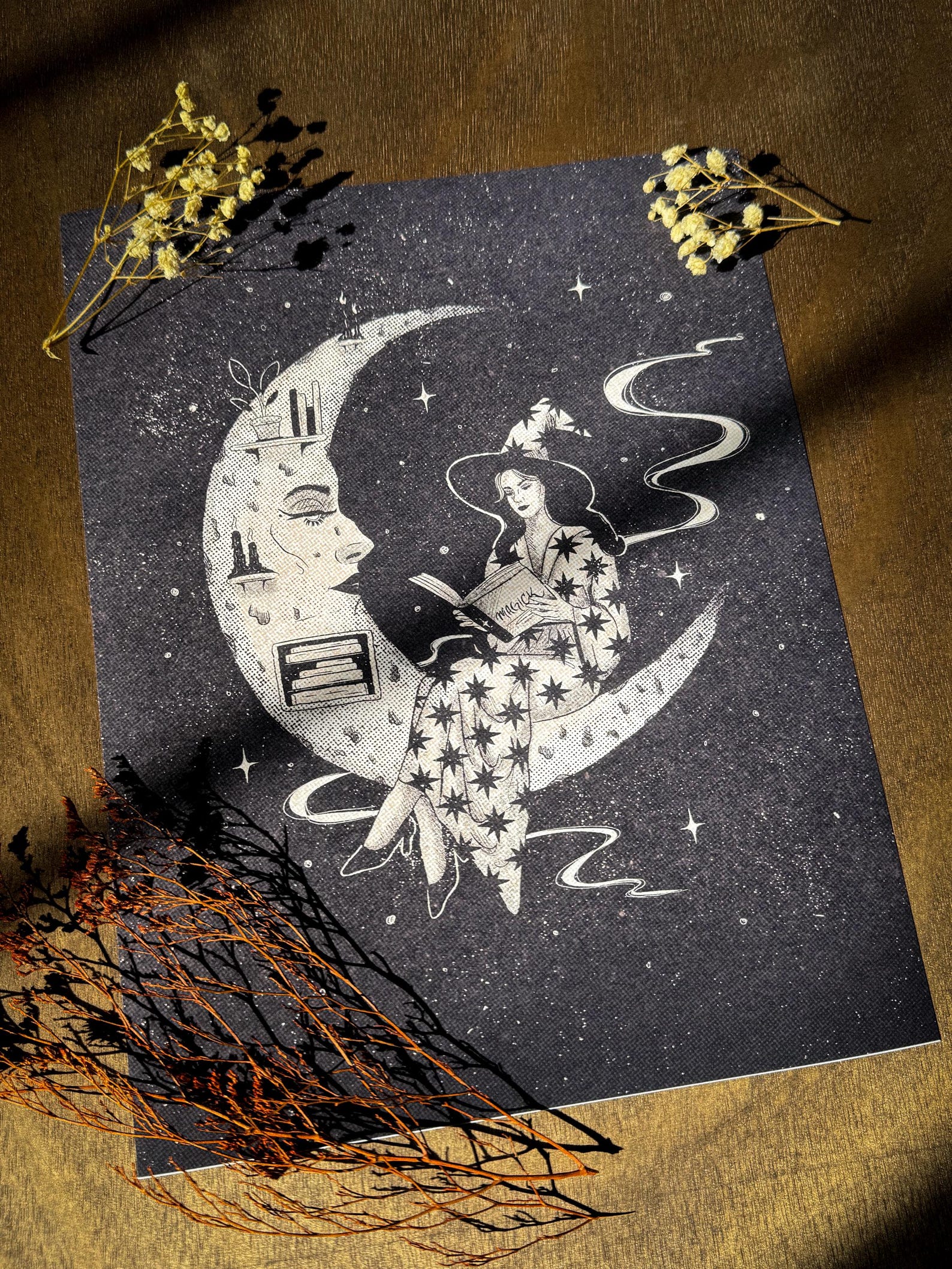 THE READING WITCH | Witchy, Retro, Psychedelic, Celestial, Vintage, 60s ...