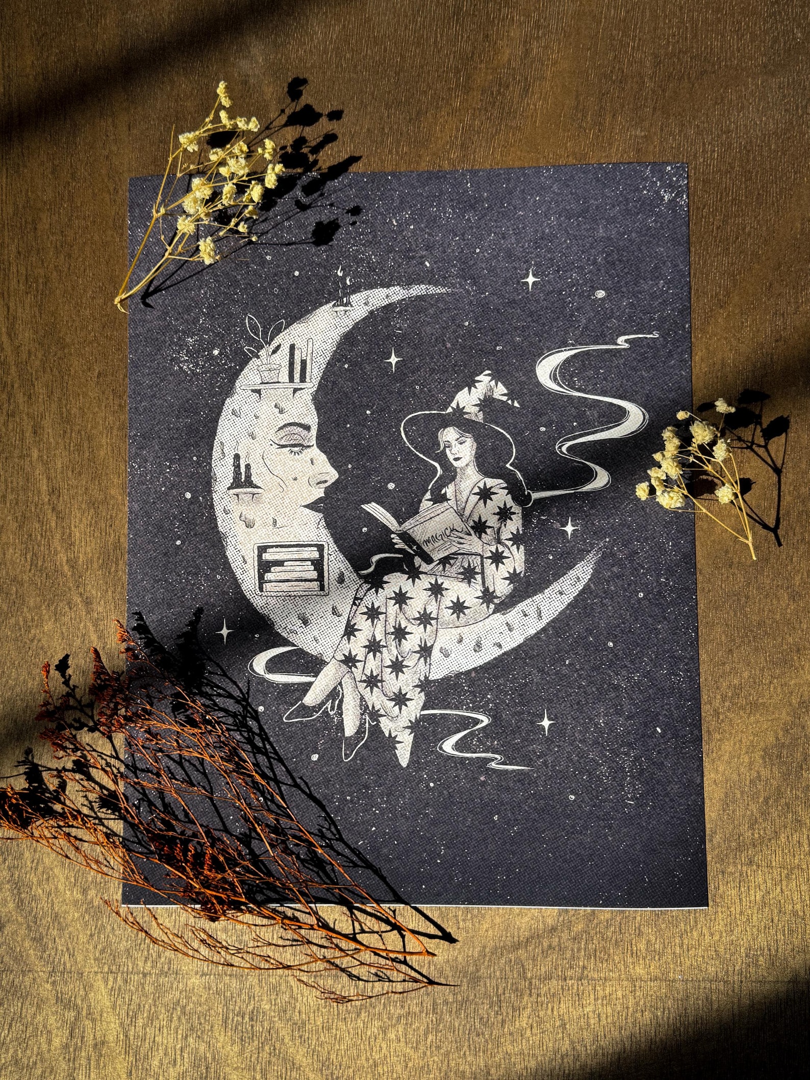 THE READING WITCH | Witchy, Retro, Psychedelic, Celestial, Vintage, 60s ...