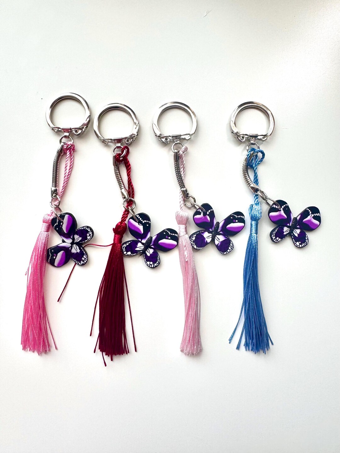 Butterfly Key | Polymer Clay | Keychains | Key Ring | Gift | Handmade ...