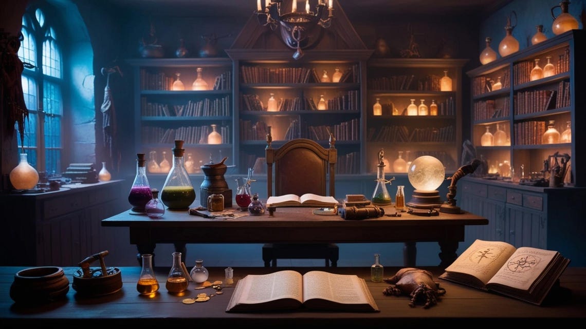 Video Call Backgrounds. Wizard Lab Theme, FIVE Images - Etsy