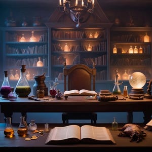 Video Call Backgrounds. Wizard Lab Theme, FIVE Images - Etsy