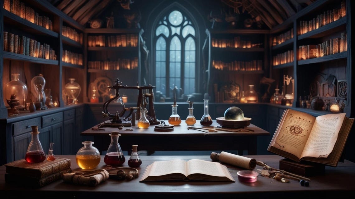 Video Call Backgrounds. Wizard Lab Theme, FIVE Images - Etsy