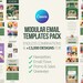 Modular Email Templates Pack / 30 Combinable Blocks / Easily Editable ...